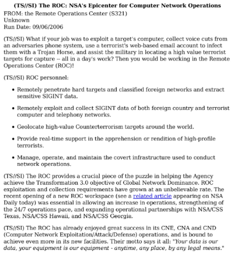 NSA Hacking Unit Remote Operations Center (ROC) – The Cryptosphere